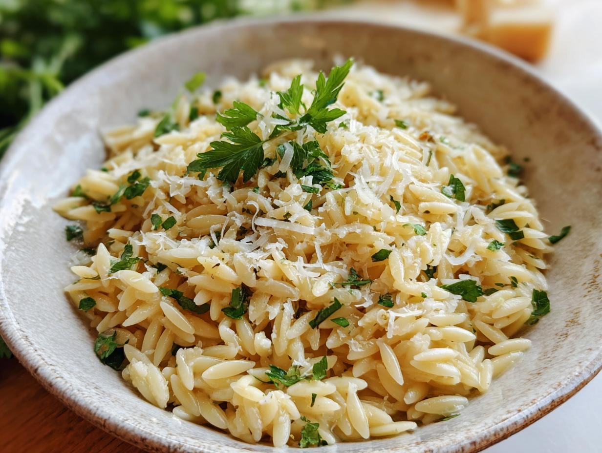 Amazing Garlic Parmesan Orzo Pasta in 30 Mins - SaRecipes